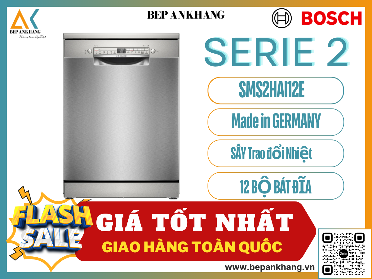 Máy Rửa Bát Bosch Độc Lập SMS2HAI12E Series 2 - Made in Germany